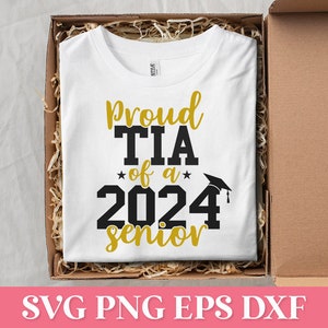 Proud Tia of a 2024 Senior SVG PNG, Proud Senior Family 2024 SVG ...