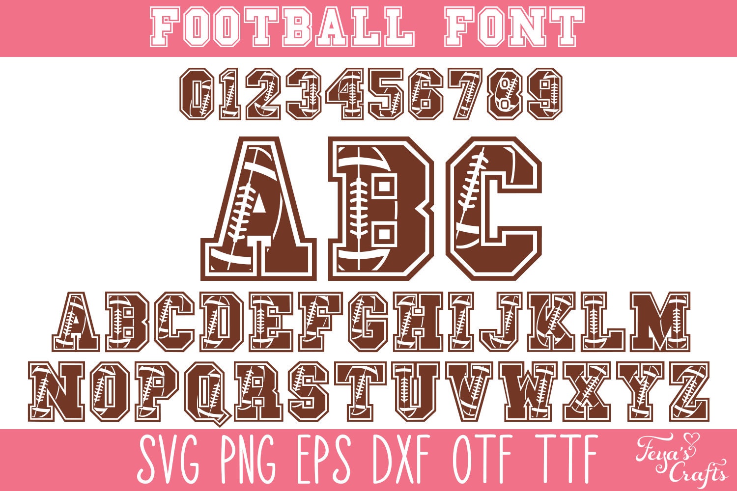 Football Numbers Font