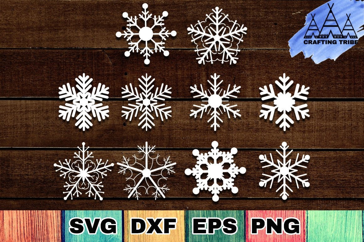 Snowflakes SVG Cut Files Snowflake SVG Snowflake Cricut | Etsy