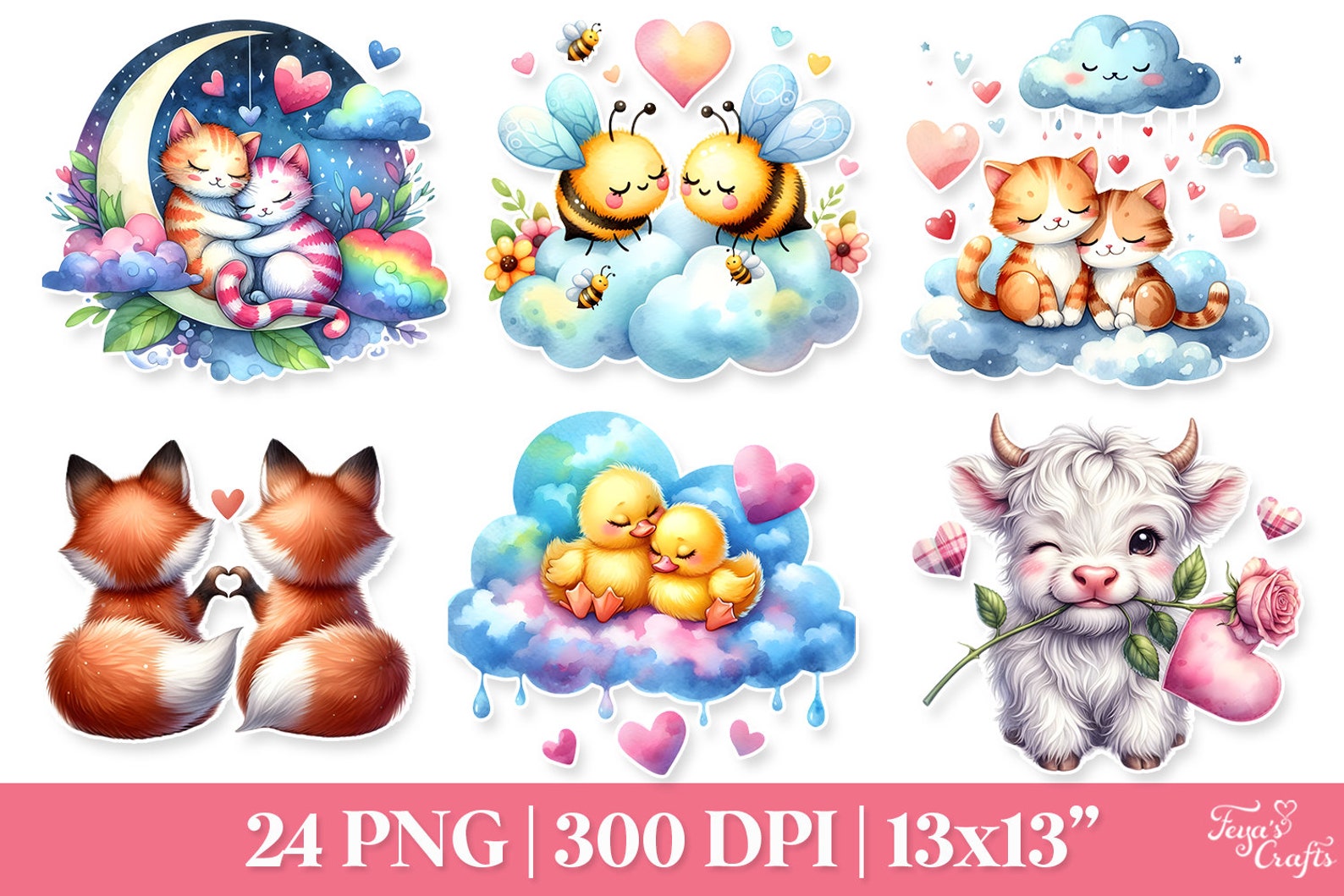 Couple Animals PNG, Love Animals PNG, Romantic Animals PNG Clipart ...