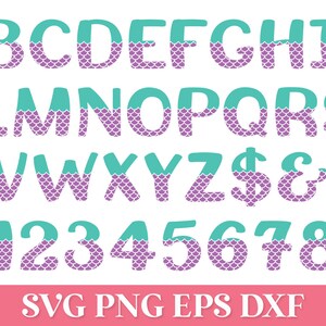 Mermaid SVG Alphabet, Mermaid Font SVG Png, Mermaid Letters Svg ...