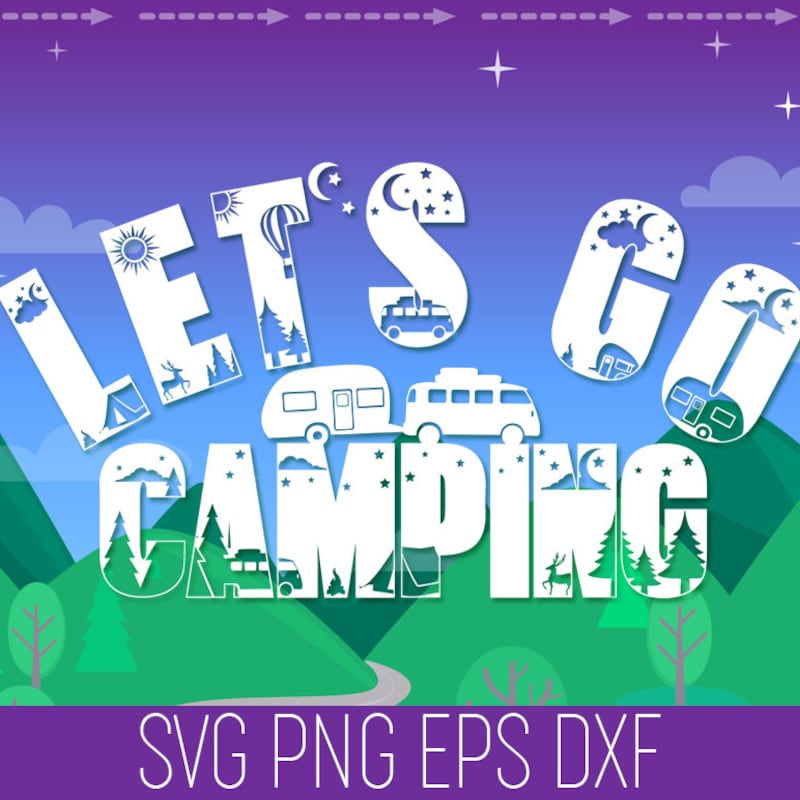 Camping Alphabet - Etsy