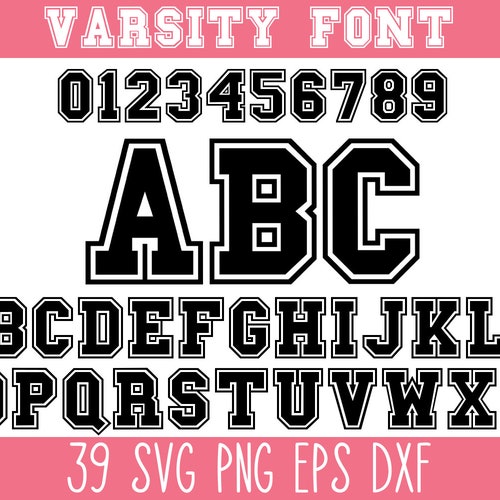 Varsity Font SVG Jersey Font Svg Sports SVG Alphabet - Etsy Canada