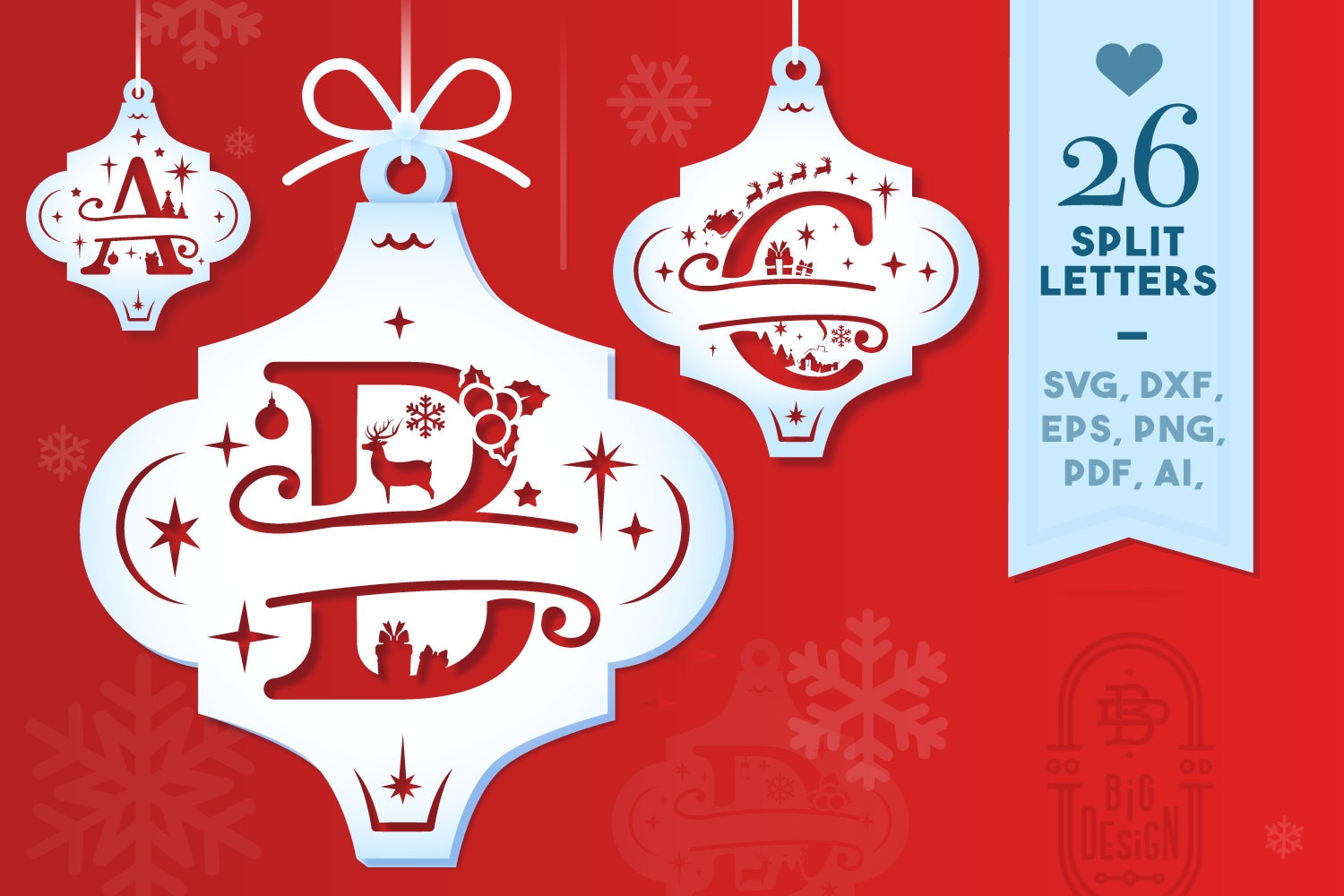 Christmas Arabesque Monogram SVG Christmas Arabesque SVG - Etsy