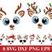 Boy Reindeer Face SVG File, Christmas Reindeer Face, Boy Reindeer Cut ...