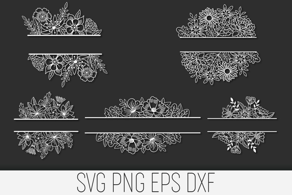 Floral Frames SVG Flower Frame SVG Floral Wreath SVG - Etsy