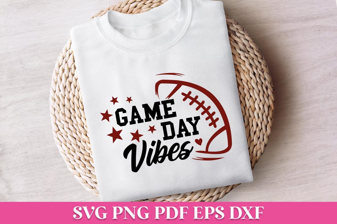 Game Day Vibes SVG Quote, Football SVG Quote, Football Mom SVG ...