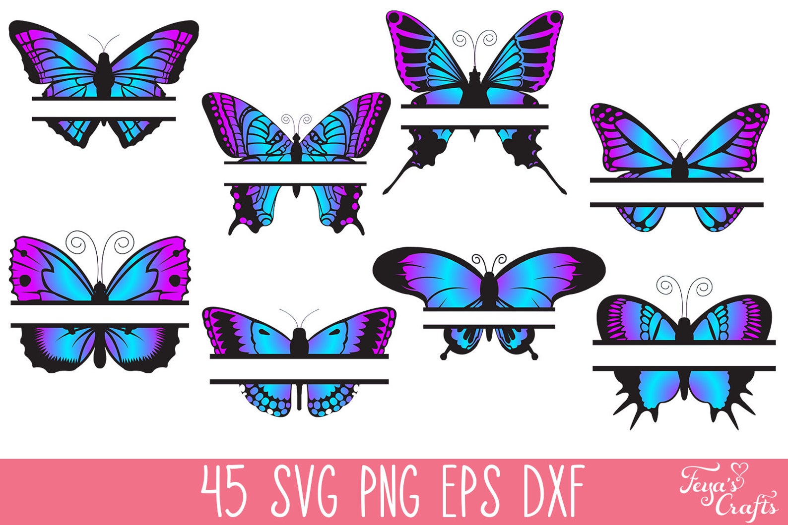 Layered Butterfly SVG Bundle Layered Butterflies Svg - Etsy