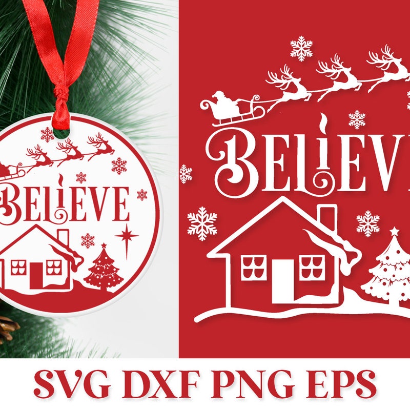 Believe Christmas Svg - Etsy