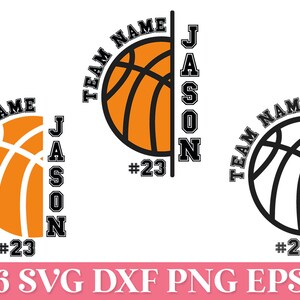 Basketball Team Name SVG, Basketball Split Monogram SVG, Basketball Mom ...