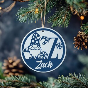 Christmas Monogram SVG Ornament, Round Christmas SVG Alphabet ...