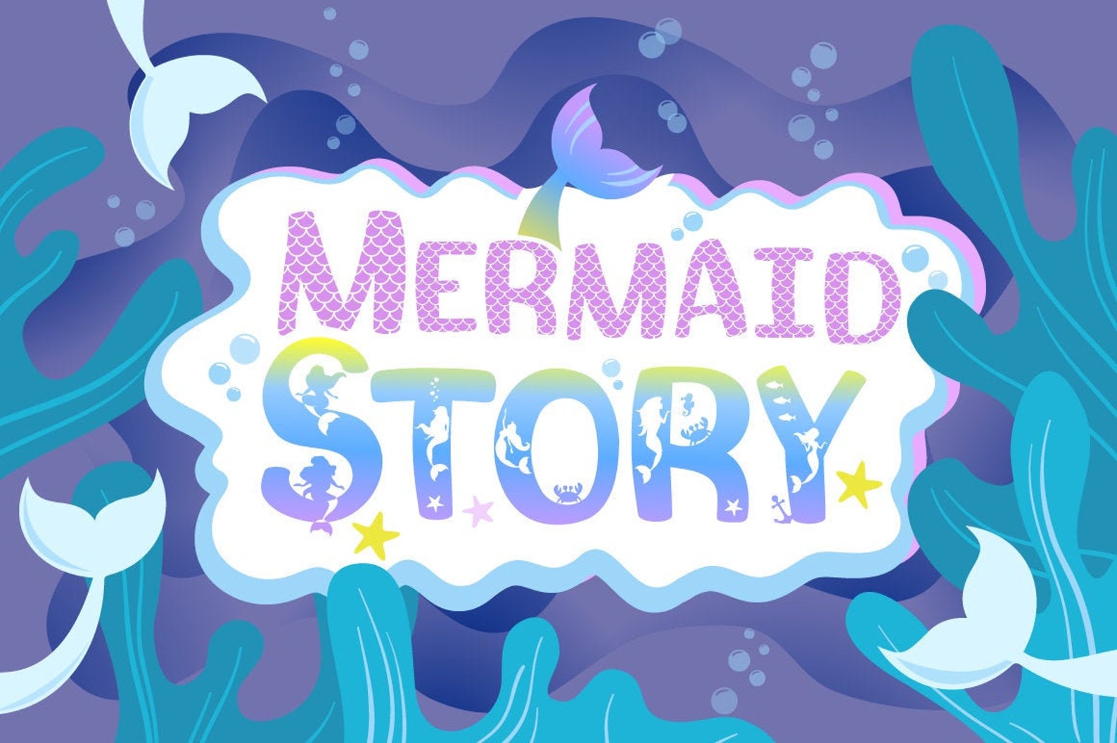 Mermaid Font | OTF & TTF, Animated, Scales (digital Download) - Etsy