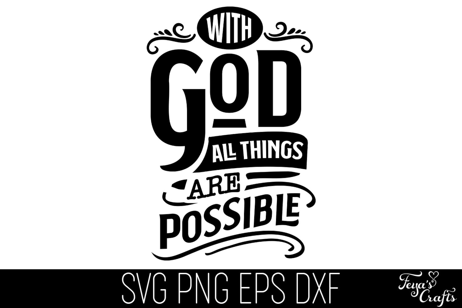 With God All Things Are Possible SVG God SVG Jesus Cricut - Etsy