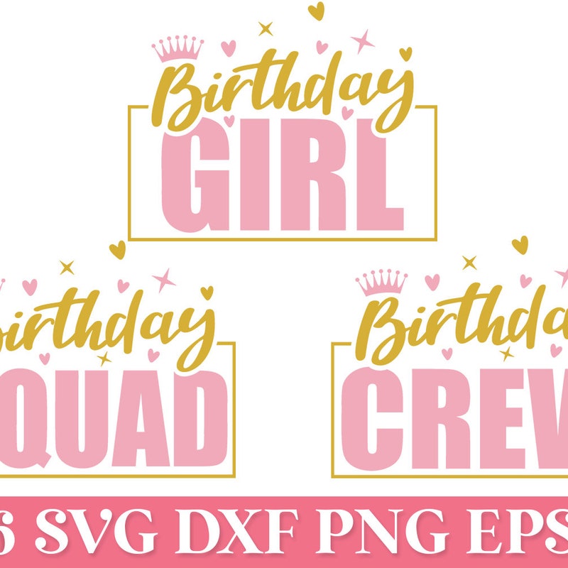 Birthday Squad Png Svg - Etsy