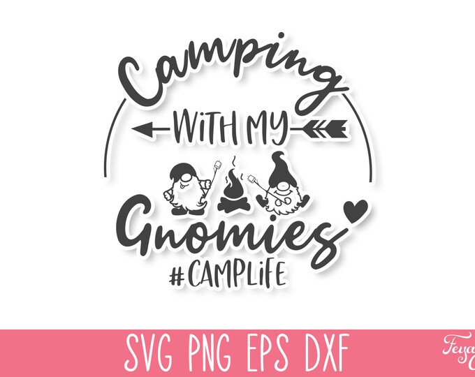 Happy Campers Gnomes Digital Design for Sublimation, PNG Instant ...