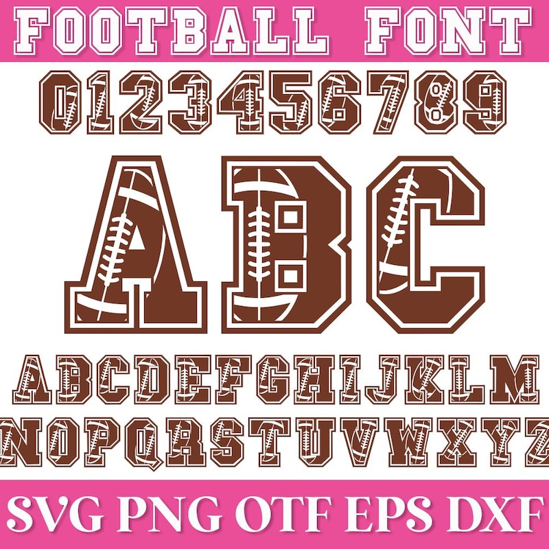 Football Lace Font Svg - Etsy