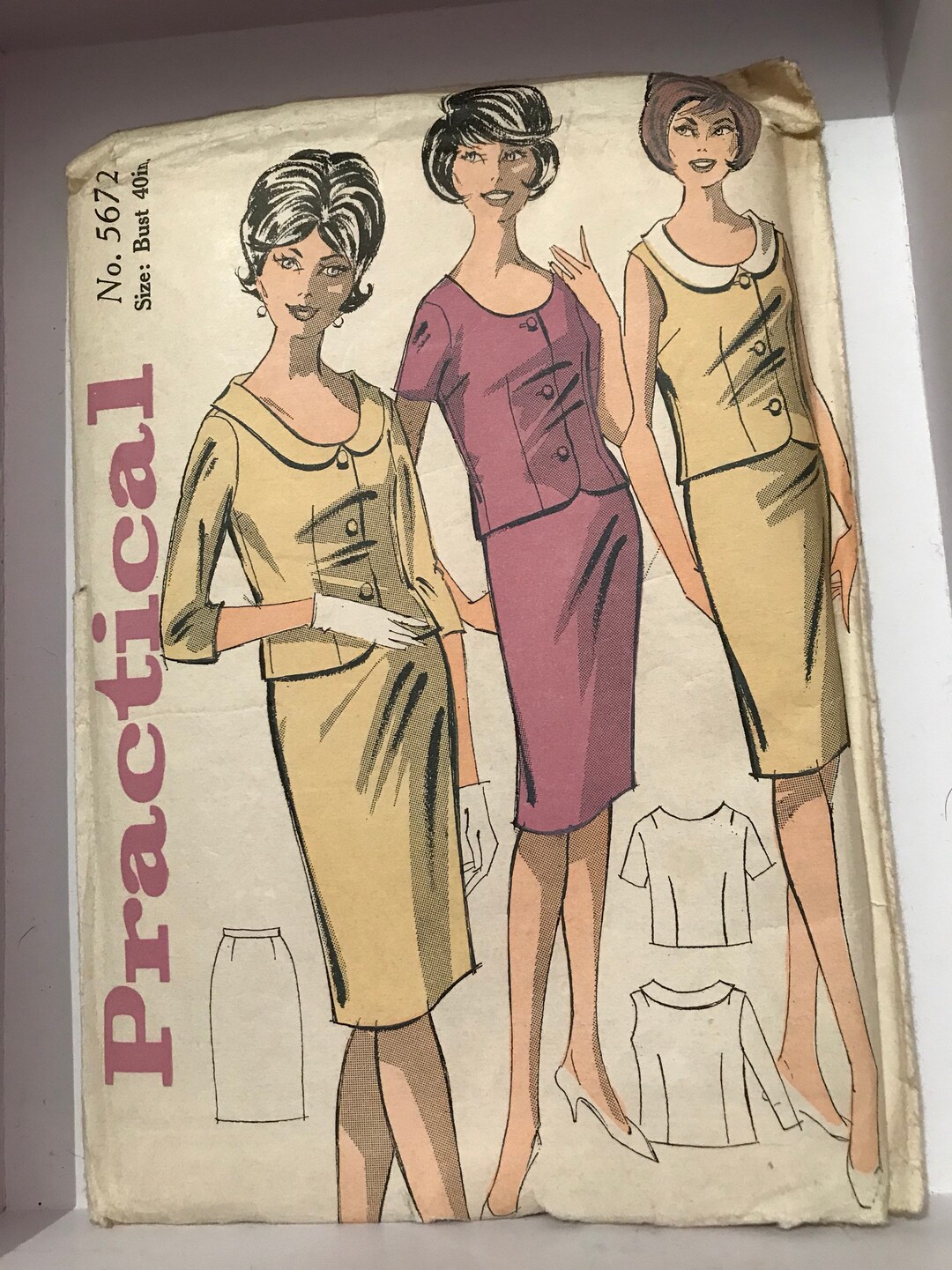 Vintage Sewing Pattern Practical 5672 Practical Fashions Jacket and ...