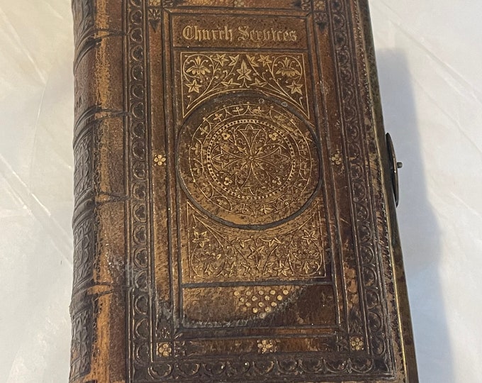 Antique Book of Church Services With New Testament 1866 Leather Bound ...