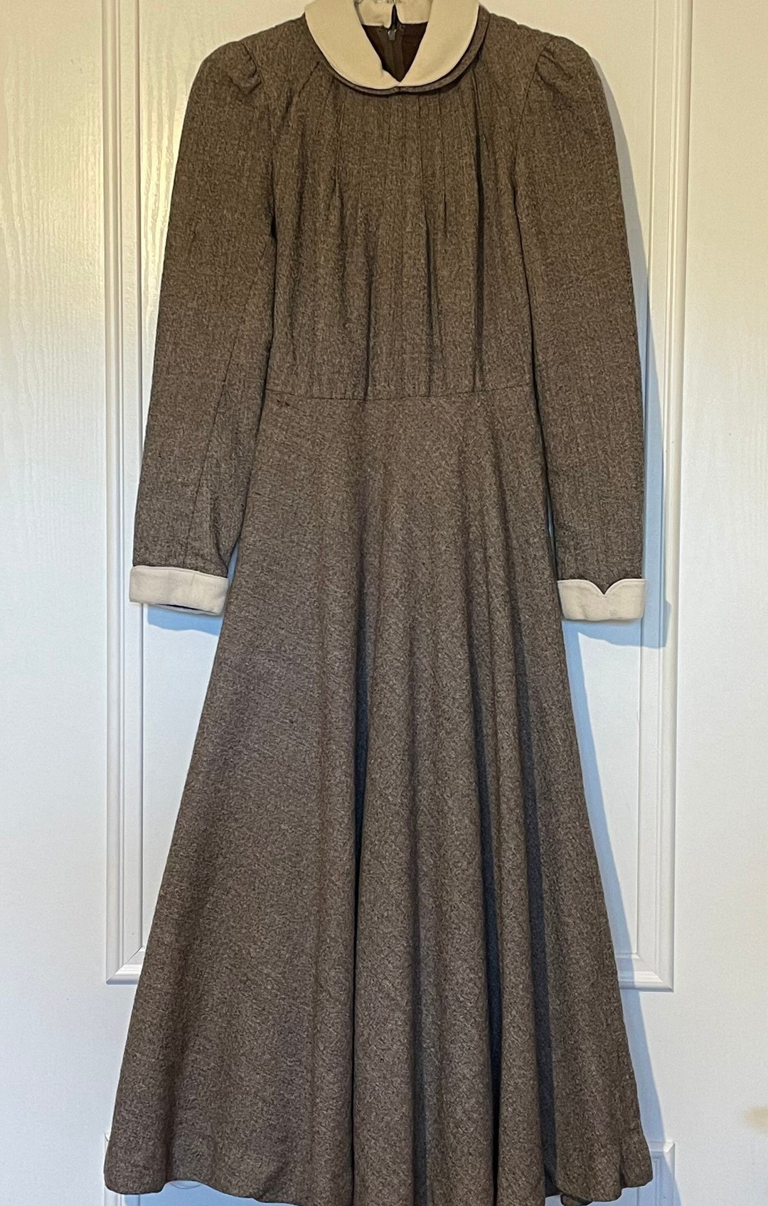Vintage Wool Dress Size Small With Peter Pan Collar Made in Japan Very ...