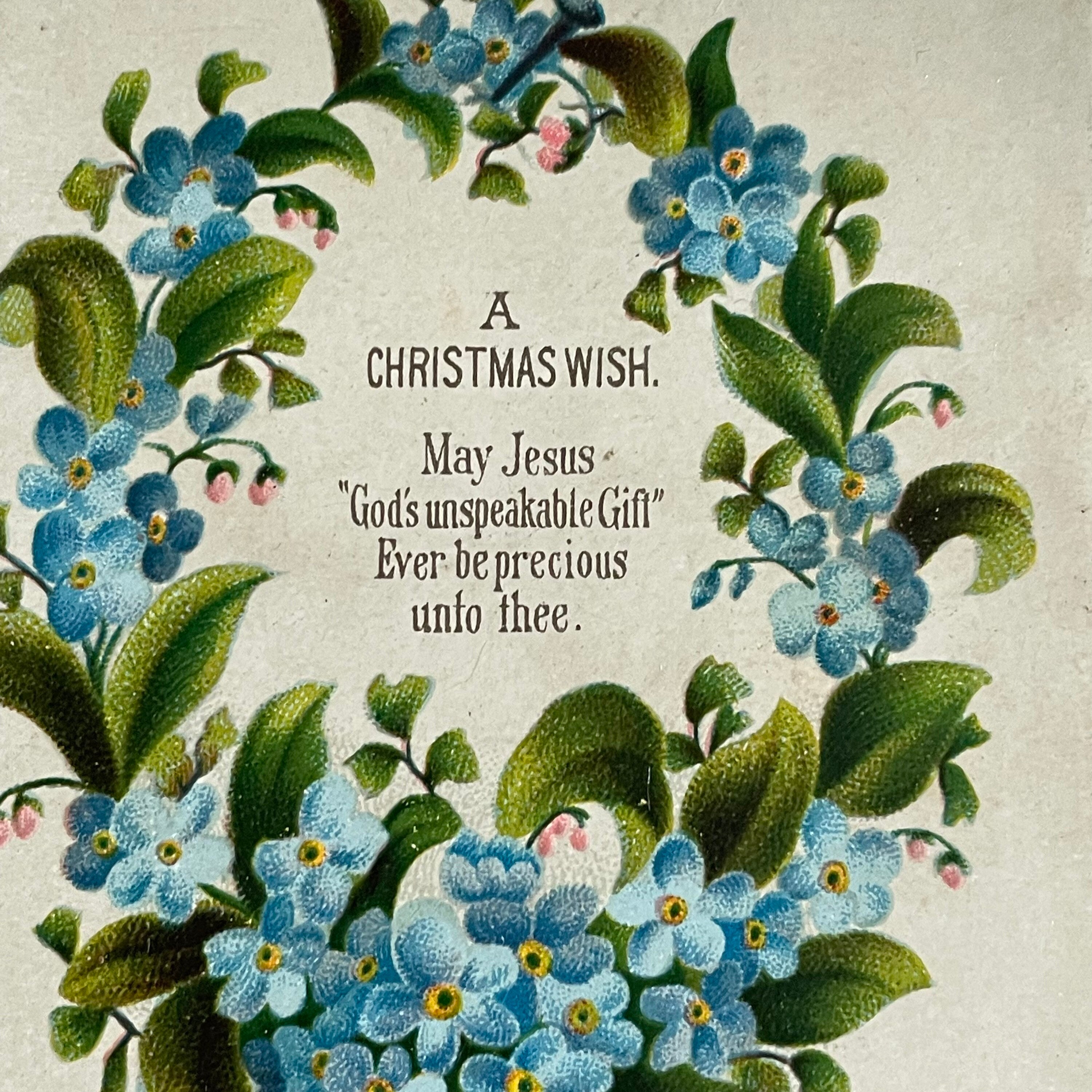 Raphael Tuck and Sons Antique Christmas Card Beautiful Floral Images ...