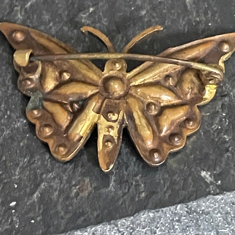 Antique Butterfly Brooch Inlaid With Mother of Pearl and - Etsy