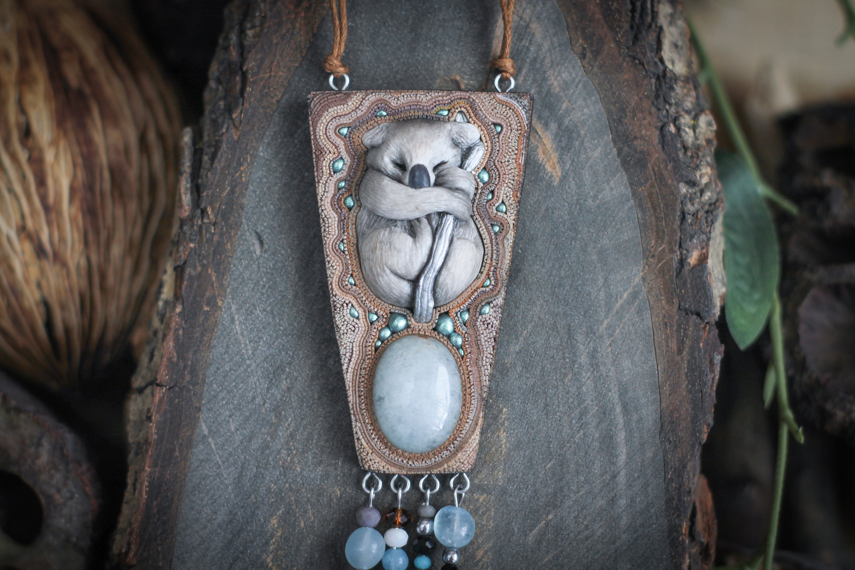 Koala Bear Pendant Koala Necklace Wildlife Jewelry Unusual - Etsy