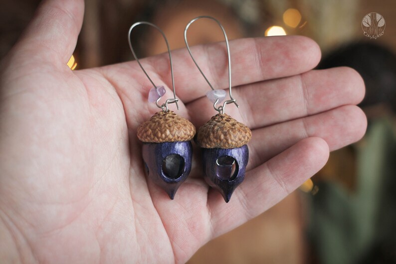 Acorn Earrings Green Witch Outfit Forest Nymph Jewelry - Etsy