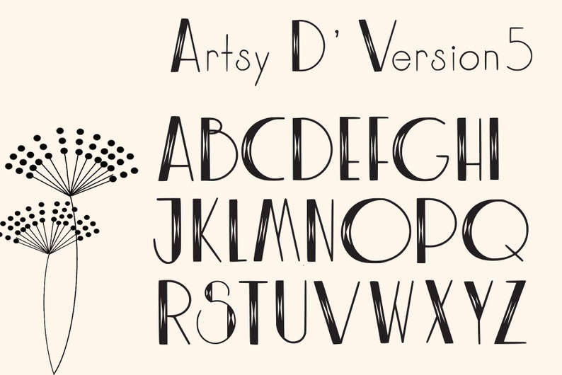 Artsy D' Roaring 20's Truetype FONT - Etsy