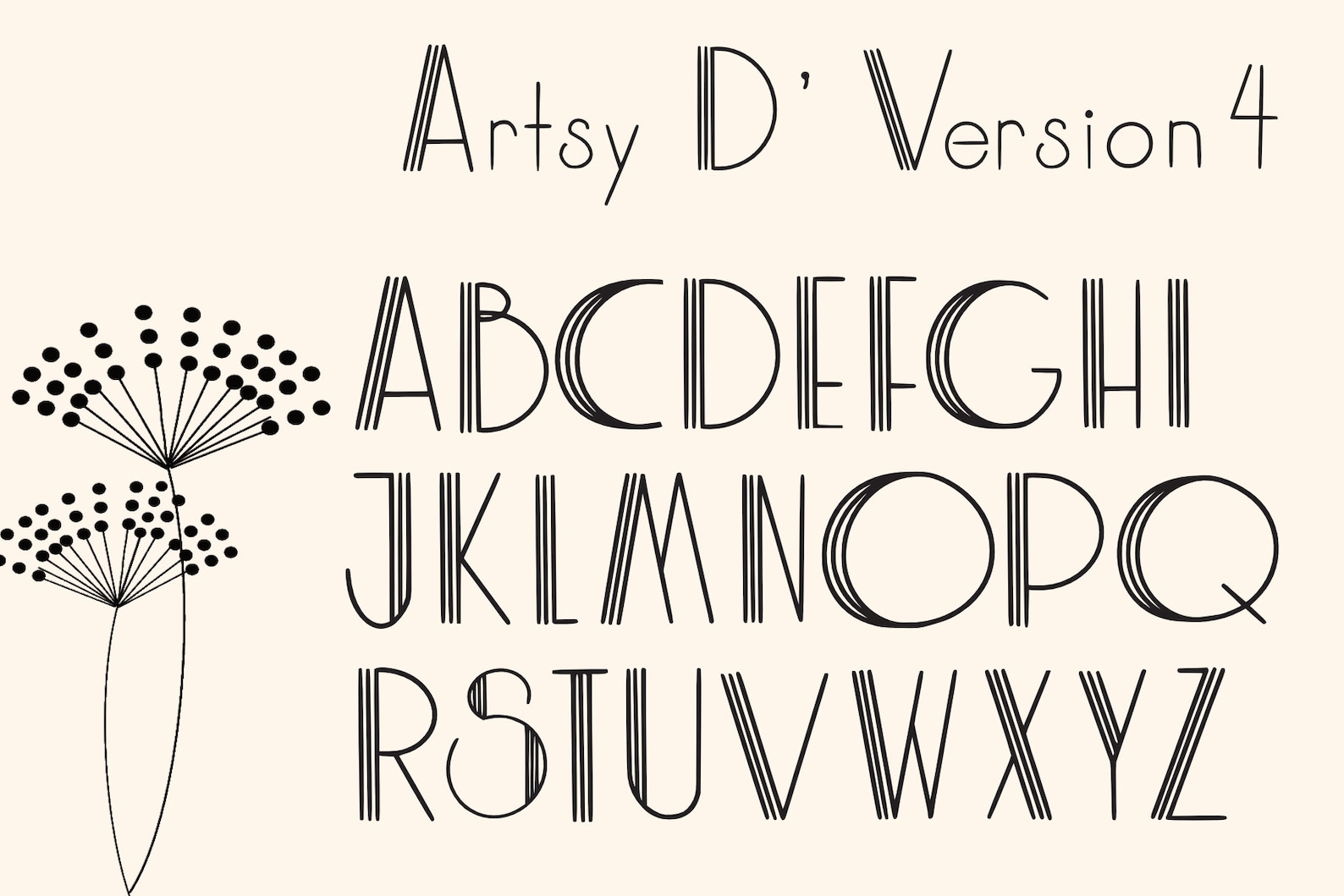 Artsy D' Roaring 20's Truetype FONT - Etsy