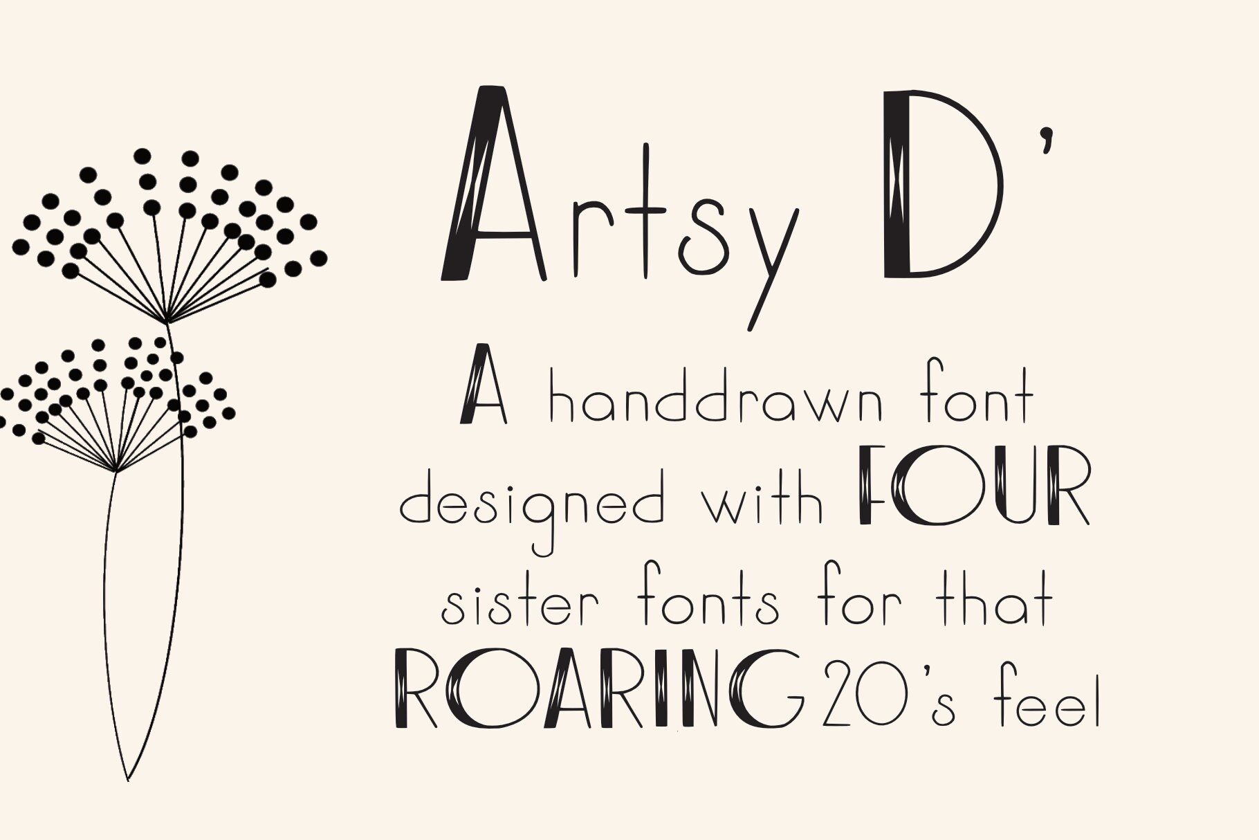 Artsy D' Roaring 20's Truetype FONT - Etsy