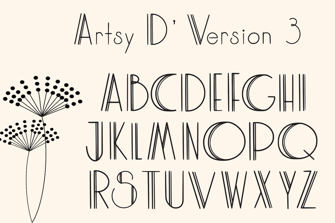 Artsy D' Roaring 20's Truetype FONT - Etsy