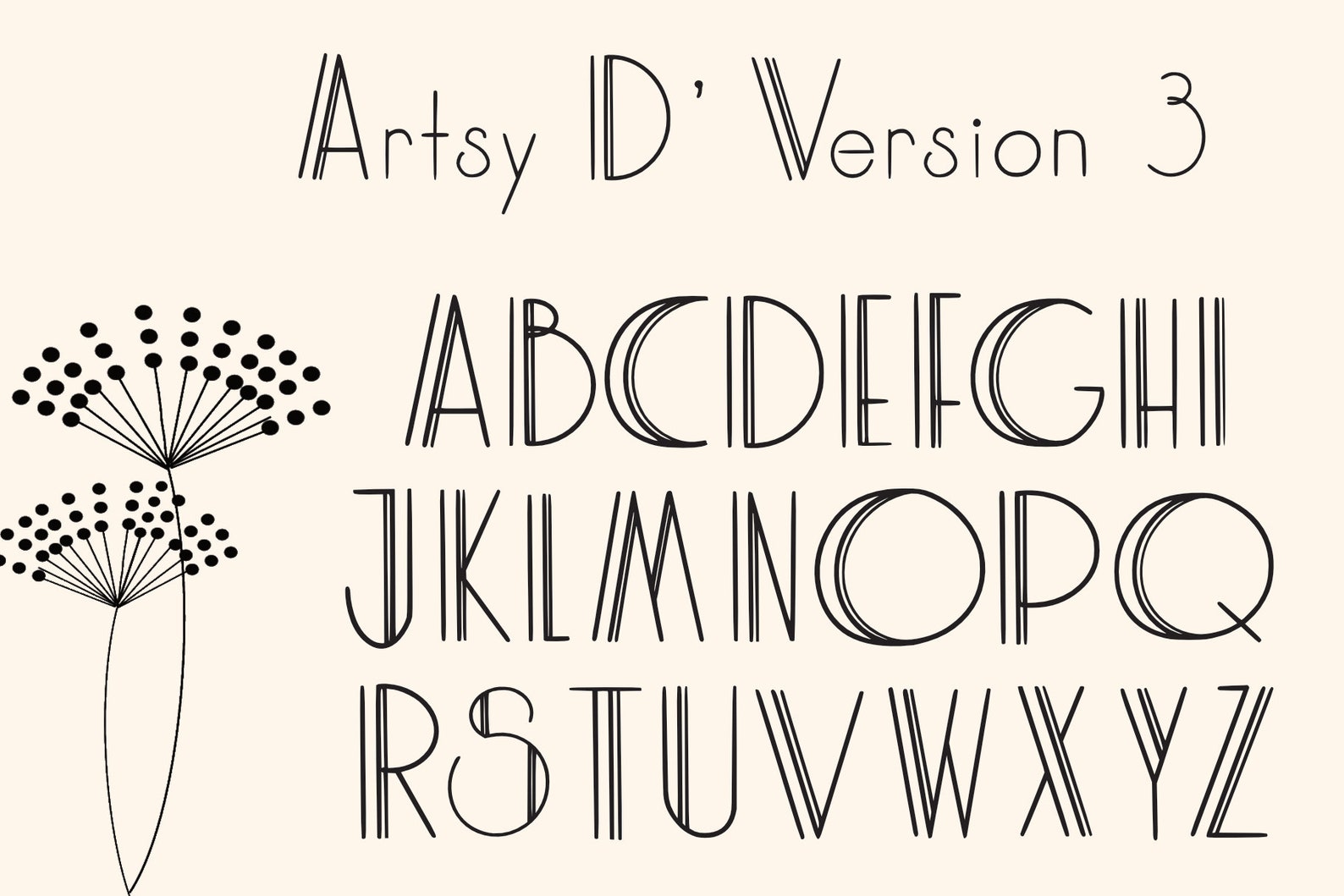Artsy D' Roaring 20's Truetype FONT - Etsy