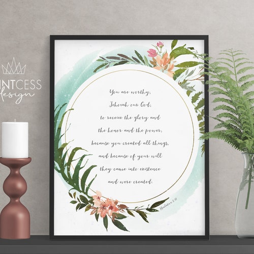 Scripture Quote Print 8x10 Digital Download Printable Wall - Etsy