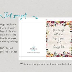 Printable Greeting Card 5x7 Folded Size - Etsy