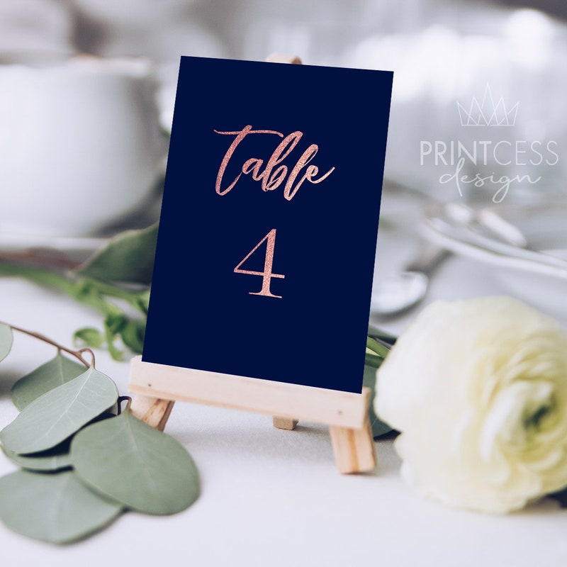 Navy Table Numbers - Etsy