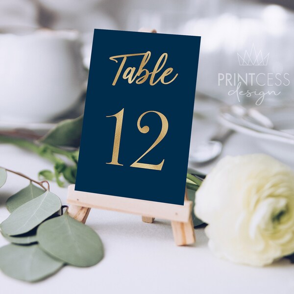 Navy Table Numbers - Etsy