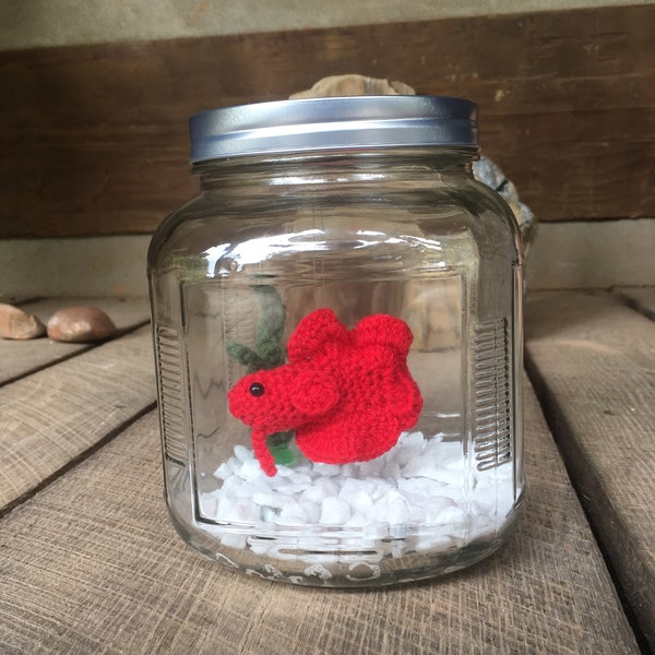 Crochet Fish in Jar - Etsy