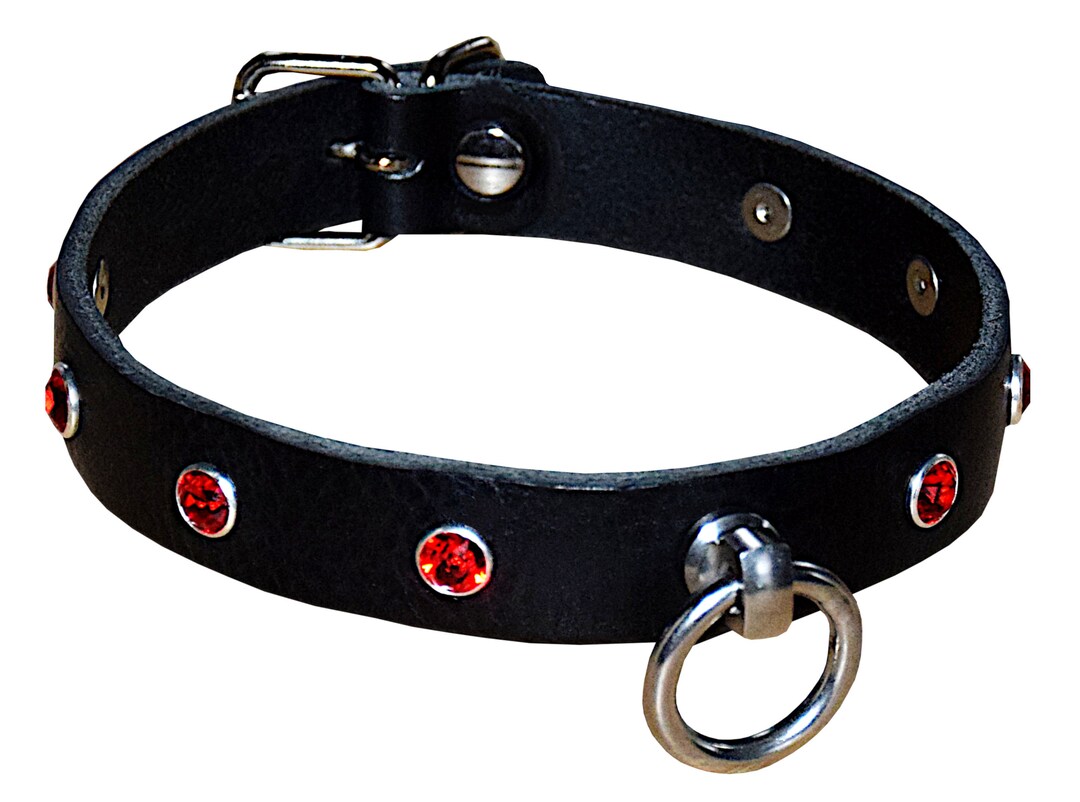 Exclusive Terginum BDSM Collar Collar Bondage Collar With Red Swarovski ...