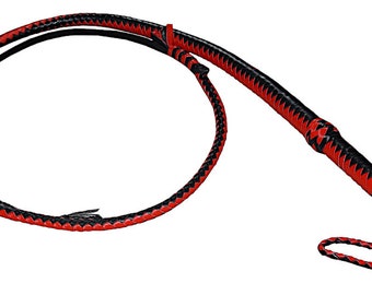 Terginum Sharp Whip Singletail Whip leather whip braided black