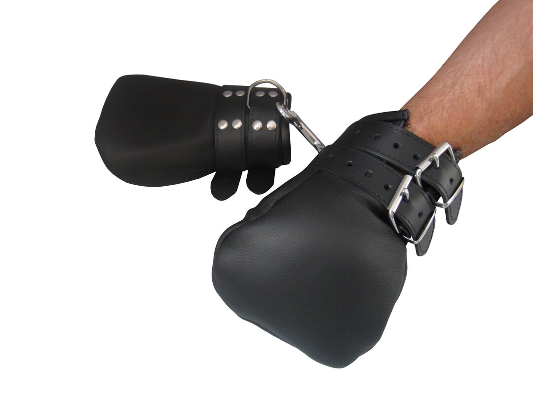 Leather Fist Handcuffs Black Bondage Cuffs Shackles Mature - Etsy