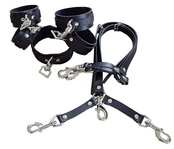 Full Body Kit With Collar Handcuffs and Ankle Cuffs With - Etsy