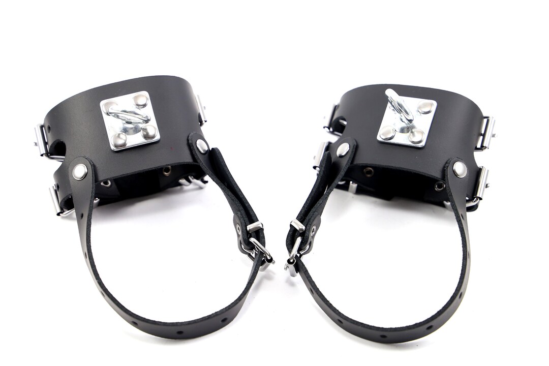 Ankle Cuffs Heel Cuffs With Rotating Ring / Leather Cuffs to - Etsy ...