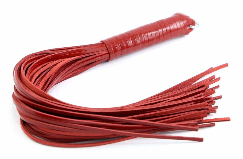 PAINTED DARK RED Whip Flogger Leather Whip Belt Whip Length: | Etsy