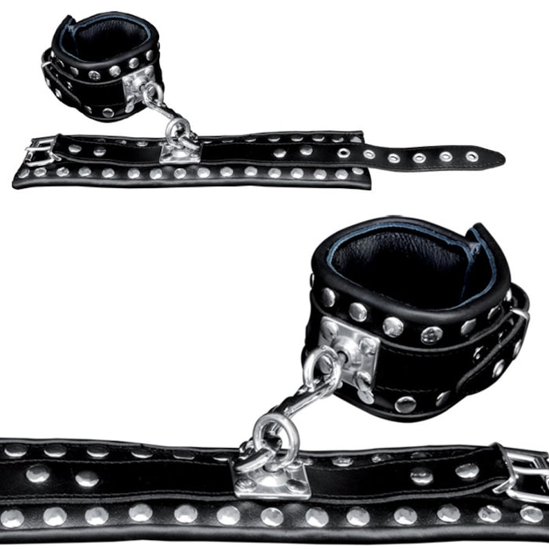Robust BDSM shackles ankle shackles with studs and revolving | Etsy