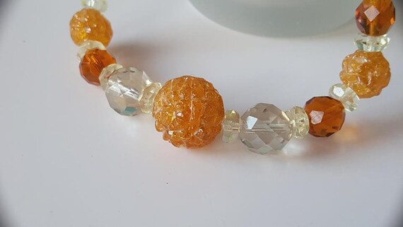 Up-Cycled 1930's Amber Czech Pressed Glass - Faceted … - Gem