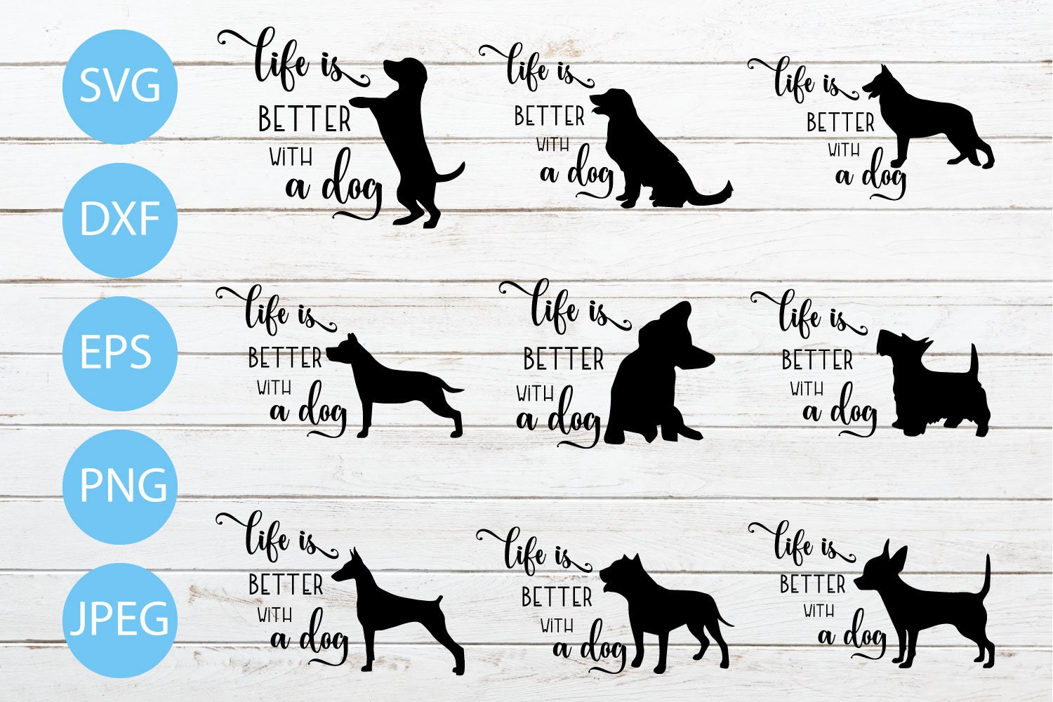 Life is Better With a Dog SVG Dog Lover SVG Dog Life Svg | Etsy