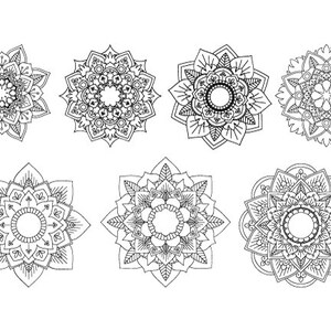 15 Mandala SVG ~ 15 Mandala Monogram SVG Vector Svg,silhouette Svg,file ...