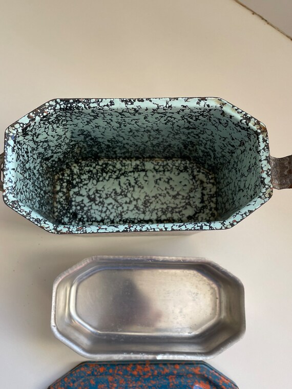 Lunch box in vintage French enamel in enamel, antique… - Gem