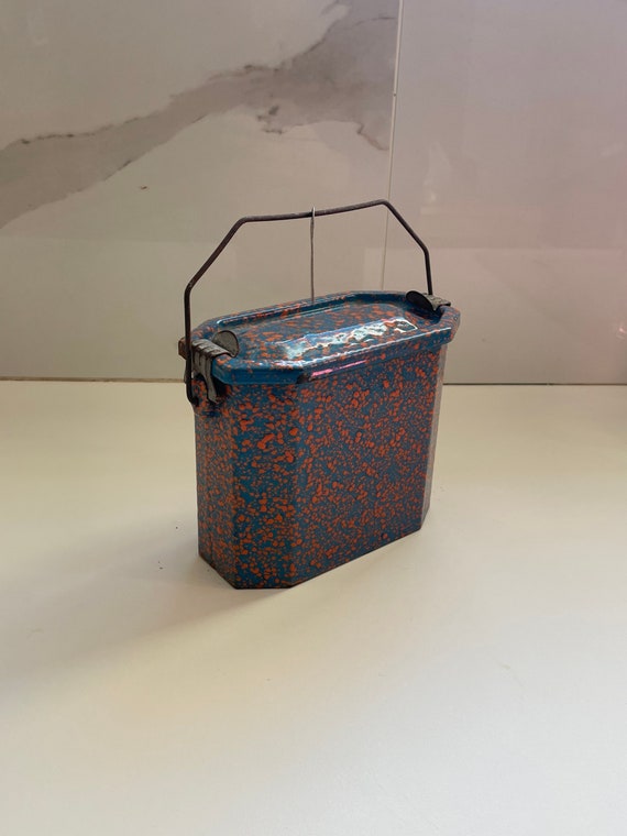 Lunch box in vintage French enamel in enamel, antique… - Gem