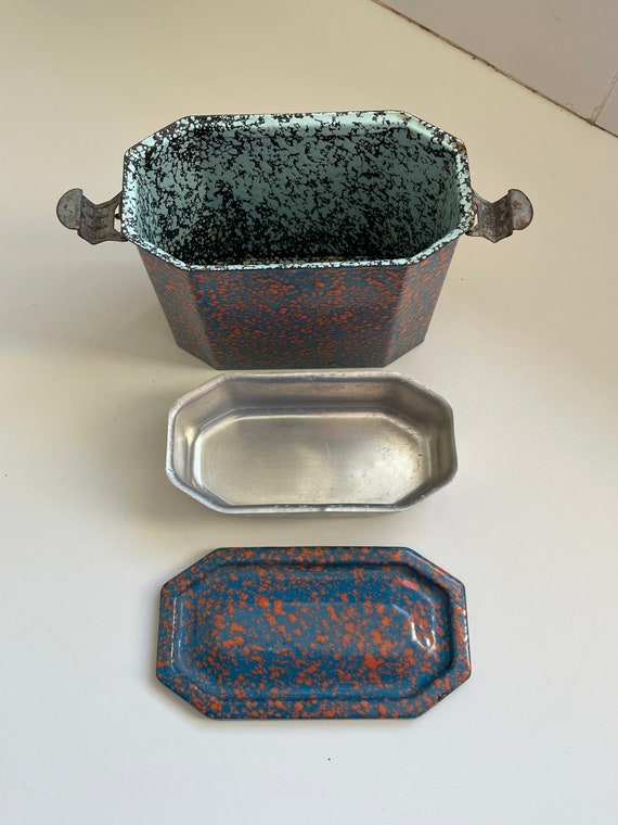 Lunch box in vintage French enamel in enamel, antique… - Gem